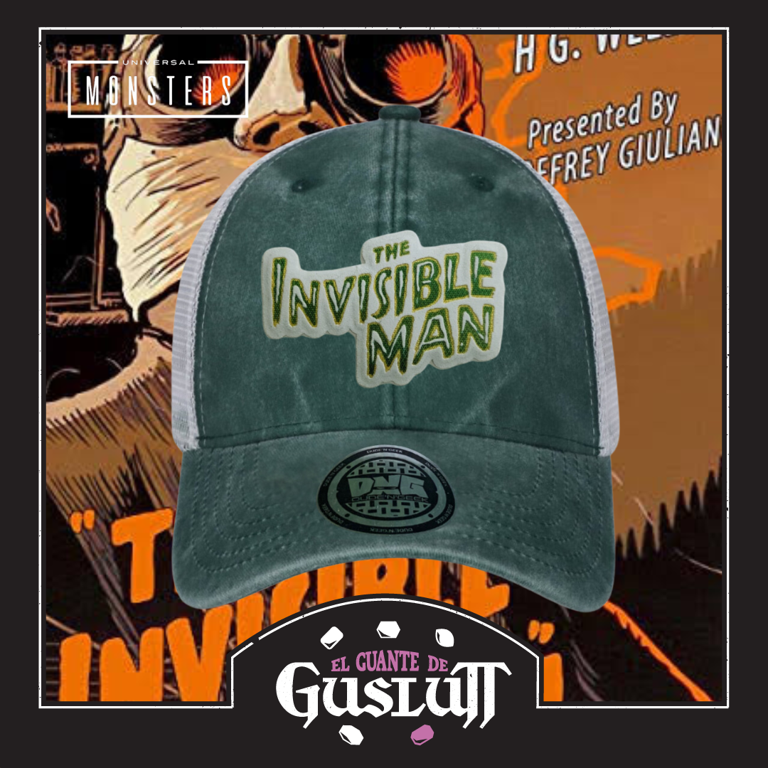 Gorra Universal Monsters “The Invisible Man” Verde-Blanca Trucker