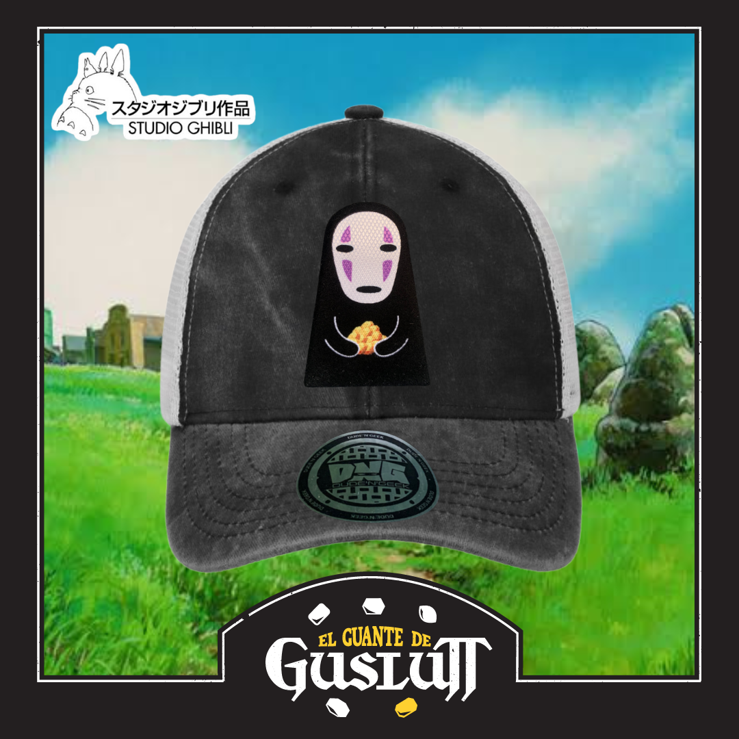 Gorra El Viaje de Chihiro “Sin Cara” Gris-Blanca Trucker