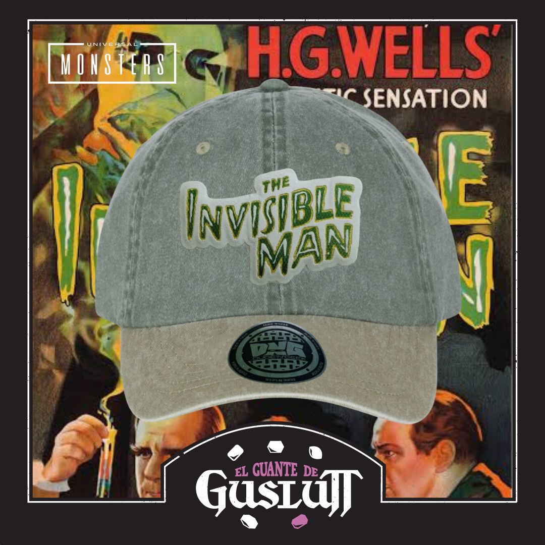 Gorra Universal Monsters “The Invisible Man” Verde-Beige Vintage