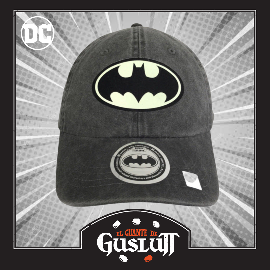 Gorra DC Comics Batman Logo “Glow in the Dark” Gris Vintage